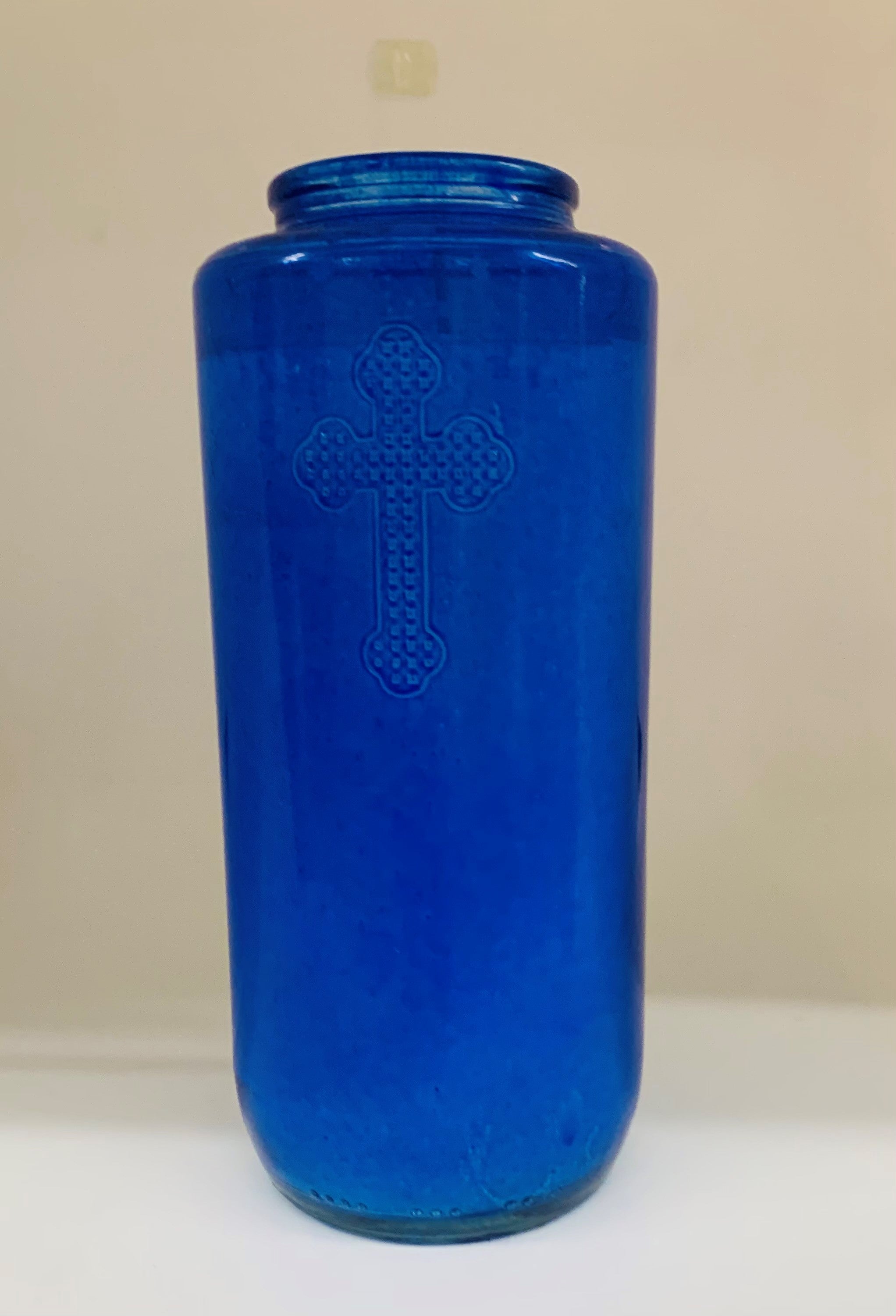 5G-BLUE 5 DAY GLASS CANDLE– Patrick Baker Church Goods