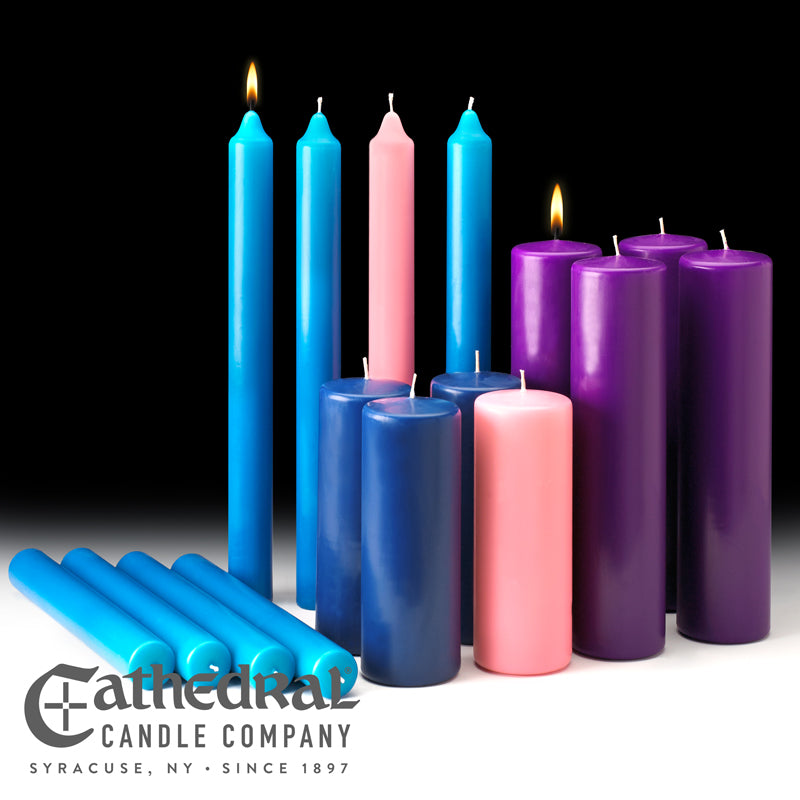 Blue Advent Candles