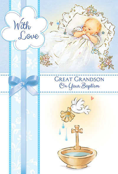 Great Grandson Baptism Card– Patrick Baker Church Goods